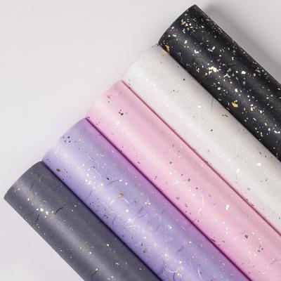 China Glittering Gold/Silver Foil Gift Wrapping Paper - Flower Bouquet Packaging Material for sale