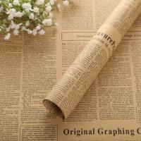 China English Newspaper Wrapping Paper for Bouquets Floral Packaging Material - Vintage Kraft Paper for sale