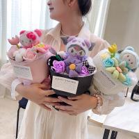 China Valentine's Day Gifts Creative Plush Doll Flower Bouquets Finished Dolls Muse Flower Bouquets Mother's Day International Women's Day for sale
