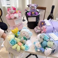 China Valentine's Day Gifts Creative Plush Doll Flower Bouquets Finished Dolls Muse Flower Bouquets Mother's Day International Women's Day for sale