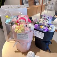 China Valentine's Day Gifts Creative Plush Doll Flower Bouquets Finished Dolls Muse Flower Bouquets Mother's Day International Women's Day for sale