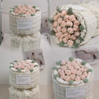 China Bubble Roses Handmade Knitted Woolen Flower Bouquets Creative Flower Bouquets for Teachers and Moms on International Women's Day and Teachers' Day for sale