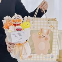 China Unique Children's Day Gifts Plush Doll Flower Bouquets with Adorable Little Bear and Variety of Flowers for sale