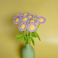 China Knited Pile Hand-crocheted Daisy Flower Bouquet Multiple Color Choices for sale
