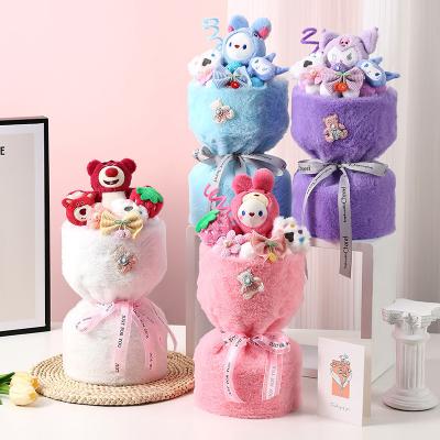 China Dolls Plush Cartoon Children's Day Gift Adorable Bouquet Finished Product June 1st Cute Children's Birthday Present for sale