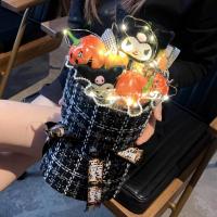 China Halloween Gift Doll Bouquet Kuromi Finished Plush Doll Pumpkin Head Cartoon Bouquet Birthday Gift for Girlfriend for sale