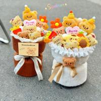 China Unique Mother's Day Gift Butter Bear Plush Doll Bouquet in Multiple Colors for Female Loved Ones for sale