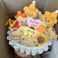 China Unique Mother's Day Gift Butter Bear Plush Doll Bouquet in Multiple Colors for Female Loved Ones for sale