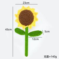 China Giant Sunflower and Rose Champion Bouquet Yellow and Brown Cotton Creative Handmade Knitted Gift for Valentine's Day for sale