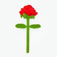 China Giant Sunflower and Rose Champion Bouquet Yellow and Brown Cotton Creative Handmade Knitted Gift for Valentine's Day for sale