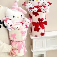 China Variety Adorable Kitty Cat Plush Doll Large Bouquet for Girlfriend's Valentine's Day Gift and Birthday Present 30x66cm for sale