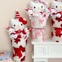 China Variety Adorable Kitty Cat Plush Doll Large Bouquet for Girlfriend's Valentine's Day Gift and Birthday Present 30x66cm for sale