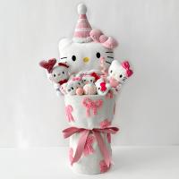 China Variety Adorable Kitty Cat Plush Doll Large Bouquet for Girlfriend's Valentine's Day Gift and Birthday Present 30x66cm for sale