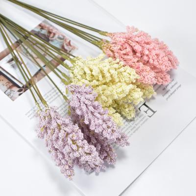 China Minimalist Faux Wheat Bouquet Realistic Fake Flowers 5x30cm Plastic for sale