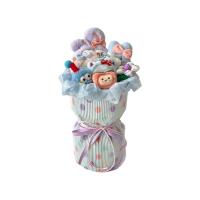 China Plush and Beautiful Dopamine Dot Fabric Finished Bouquet Soap Rose Flower Valentine's Day Gift for Girlfriend for sale