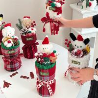 China Christmas Cartoon Plush Doll Bouquet Finished Product Christmas Eve Gift Birthday Present for Girlfriend for sale