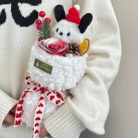 China Christmas Cartoon Plush Doll Bouquet Finished Product Christmas Eve Gift Birthday Present for Girlfriend for sale