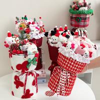 China Christmas Plush Fabric Doll Finished Bouquet Christmas Eve Gift Birthday Present for Girlfriend for sale