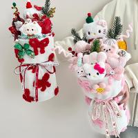 China Christmas Plush Fabric Doll Finished Bouquet Christmas Eve Gift Birthday Present for Girlfriend for sale