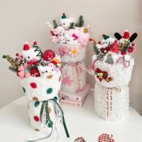 China Christmas Plush Fabric Doll Finished Bouquet Christmas Eve Gift Birthday Present for Girlfriend for sale
