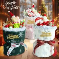 China Plush Doll Christmas Bouquet Dried Flowers and Multiple Color for Girlfriend's Special Day for sale