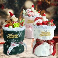 China Plush Doll Christmas Bouquet Dried Flowers and Multiple Color for Girlfriend's Special Day for sale
