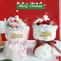China Plush Doll Christmas Bouquet Dried Flowers and Multiple Color for Girlfriend's Special Day for sale
