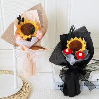 China Flowers Variety Hand-knitted Woolen Knit Bouquet Perfect Gift for Girls' Birthday or Graduation for sale