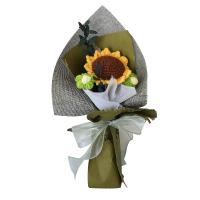 China Flowers Variety Hand-knitted Woolen Knit Bouquet Perfect Gift for Girls' Birthday or Graduation for sale