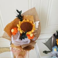China Flowers Variety Hand-knitted Woolen Knit Bouquet Perfect Gift for Girls' Birthday or Graduation for sale