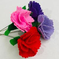 China Mother's Day Felt Flower Craft Kit Carnation Bouquet for Children Preschool Gift Variety Carnation for sale