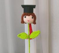 China Graduation Season Flower Bouquets Handmade with Boys Girls and Animal Motifs in Knitted Pile for sale