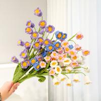 China Handmade Knitted Lily of the Valley Bouquet DIY Crochet Artificial Flower Handheld Bouquet for sale