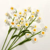 China Handmade Knitted Lily of the Valley Bouquet DIY Crochet Artificial Flower Handheld Bouquet for sale