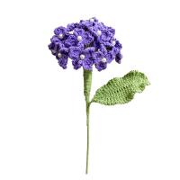 China 9x45cm Handmade Crochet Hydrangea Bouquet Faux Floral Decor for Wedding Gifts Knited Pile for sale