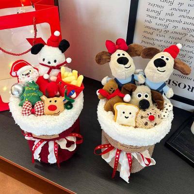 China 22x37cm Plush Doll Bouquet Unique Gift for Boyfriend or Girlfriend West Highland White Terrier for sale