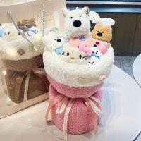 China West Highland White Terrier Dog Plush Doll Bouquet Sloppy Puppy Bouquet Birthday Gift for Girlfriend and Best Friend Wholesale from Flower Market Store for sale