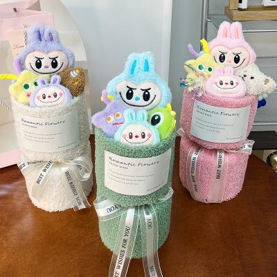 China 15x30cm Valentine's Day Labubu Plush Doll Bouquet Doll Gift for Girlfriend and Best Friend Birthday Gift Variety Dolls for sale