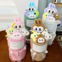 China 15x30cm Valentine's Day Labubu Plush Doll Bouquet Doll Gift for Girlfriend and Best Friend Birthday Gift Variety Dolls for sale