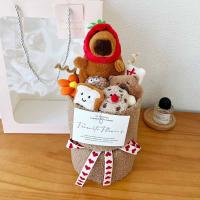 China 18x33cm Plush Capybara Doll Bouquet Unique Gift for Teachers' Day Decoration and Creative Birthday for sale