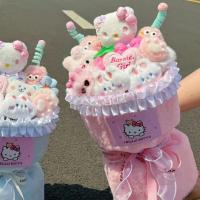 China Melody and Kiityt Cat Plush Doll Bouquet Birthday and Qixi Festival Gift for Girls, Best Friends and Female Friends Creative Gift for sale