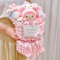 China Melody and Kiityt Cat Plush Doll Bouquet Birthday and Qixi Festival Gift for Girls, Best Friends and Female Friends Creative Gift for sale