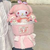 China Melody and Kiityt Cat Plush Doll Bouquet Birthday and Qixi Festival Gift for Girls, Best Friends and Female Friends Creative Gift for sale