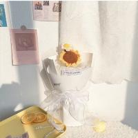 China Knitted Tulip Small Flower Bouquet Sunflower Woolen Flower Finished Product Company Procurement Team Building Gift for sale