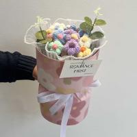 China Birthday Gift Handmade Knitted Woolen Flower Bouquet Roses Gift for Girls and Best Friends Graduation Finished Product Creative Valentine's Day and for Teachers for sale