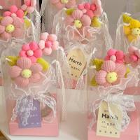 China Hand-Knitted Flowers Perfect Mother's Day Gift for Mom Fabric Artificial Flower Bouquet Hug Bucket Decor Keepsake Souvenir for sale
