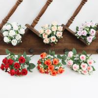 China Artificial Rose Bouquet in White Perfect for Living Room and Mall Display 20x30cm for sale