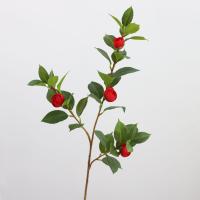 China Camellia Artificial Flowers for Wedding Photography Props and Living Room Dining Table Decoration in Plastic Material for sale