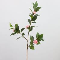 China Camellia Artificial Flowers for Wedding Photography Props and Living Room Dining Table Decoration in Plastic Material for sale