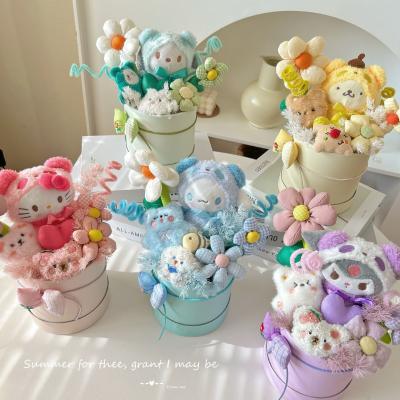 China Small flower box cylindrical doll bouquet finished product for girlfriend doll creative gift Christmas gift souvenir for sale
